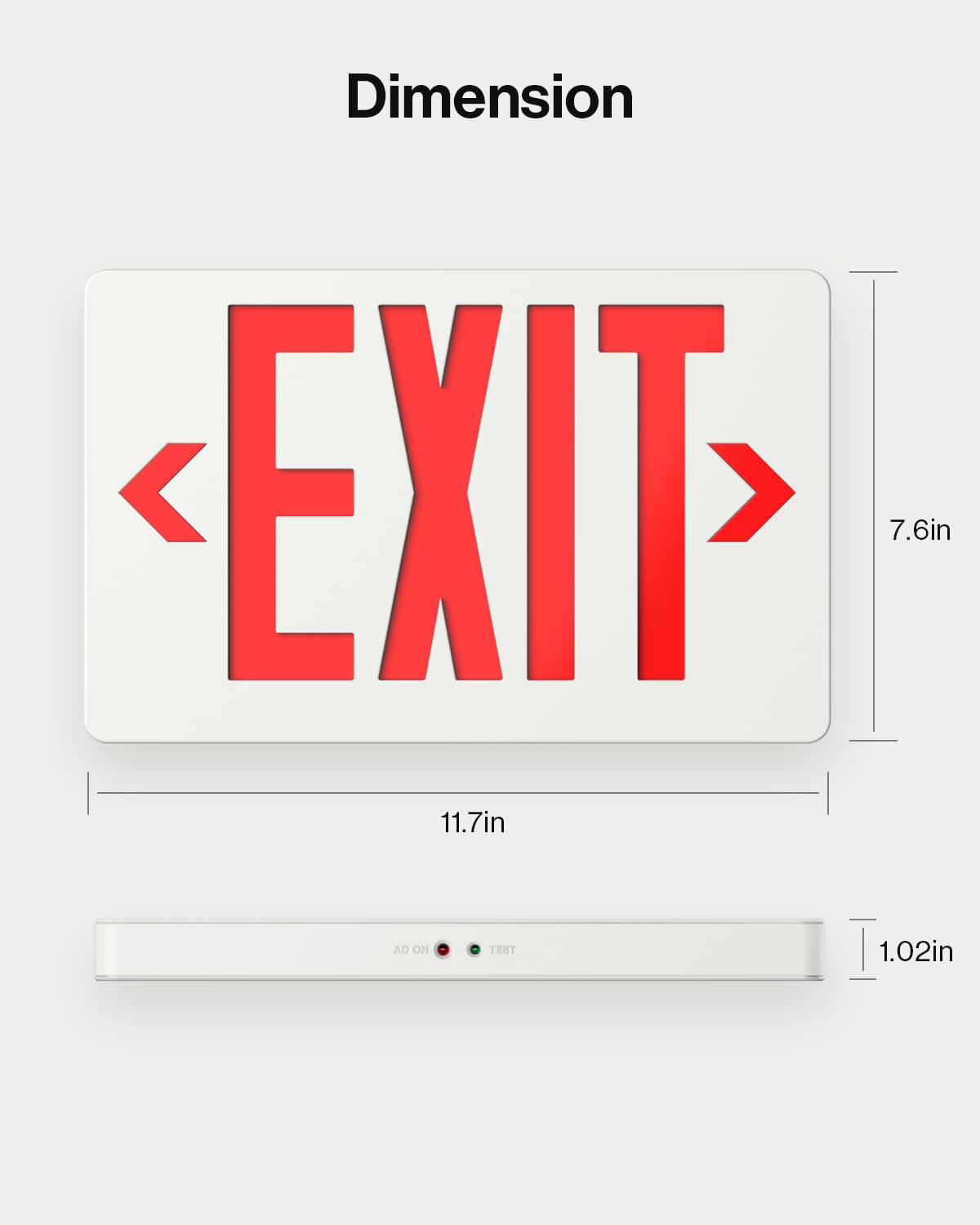 Sunco 24 Pack LED Exit Sign with Emergency Light, Commercial Grade Double Sided Fire Exit Lights, Backup Battery, Illuminated Emergency Exit, 120-277V, Dual Mounting, UL 94V-0 Fire Resistant