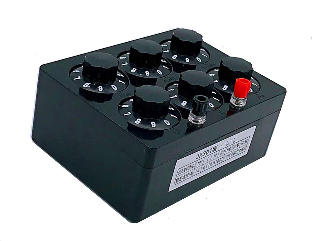 GLTL Decade Resistance Box Adjustable Lab Rotary Resistor Substitution Box Precision DC Variable Knob Switch 0-99999.9 Ohms 0.5W