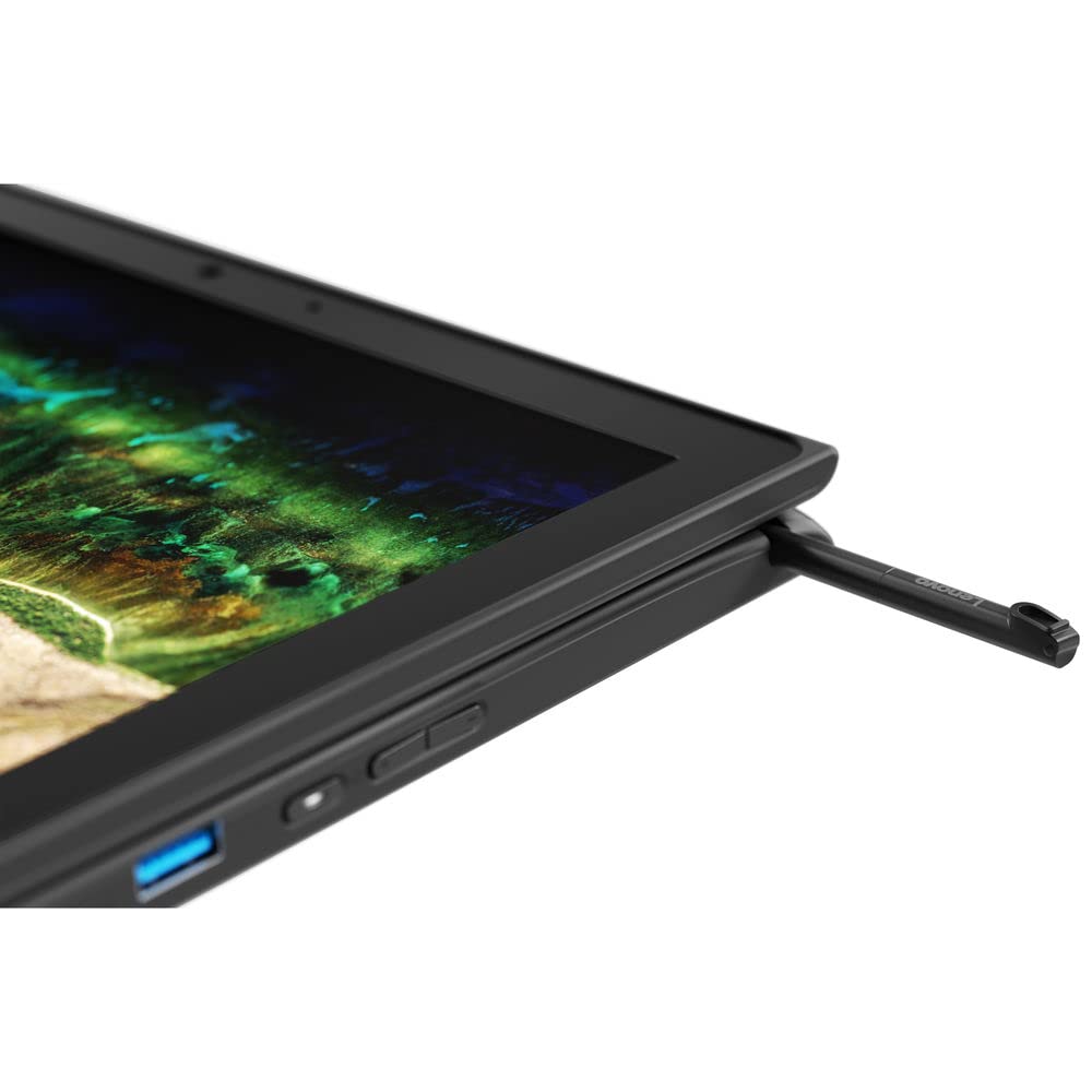 Lenovo Chromebook 500e 2-in-1 Convertible Laptop in Black Intel Quad Core Processor up to 2.2Ghz 64GB eMMC 8GB 11.6in IPS Touchscreen BT Dual Webcam Pen (500e-Renewed)