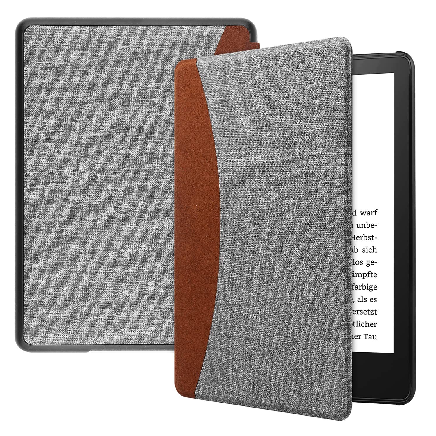FANRTE Case Fits Amazon 6.8" Kindle Paper White(11th Generation 2021 Release) and Signature Edition,Ultra-Thin and Lightweight PU Leather Smart Protective case with Auto Wake/Sleep(Grey)