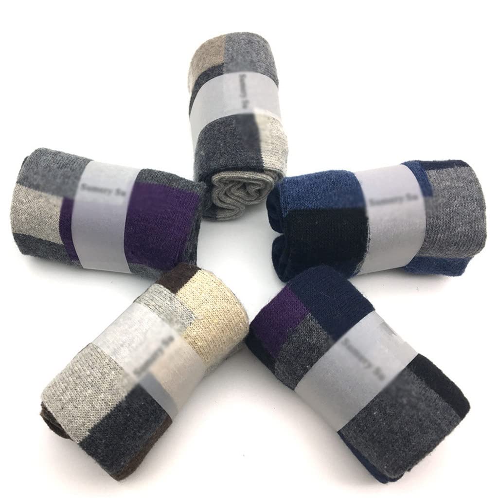 JIESEING 5 Pairs/Lot Socks Male Winter Warm Cashmere Breathable Casual Socks Mens Gift Socks