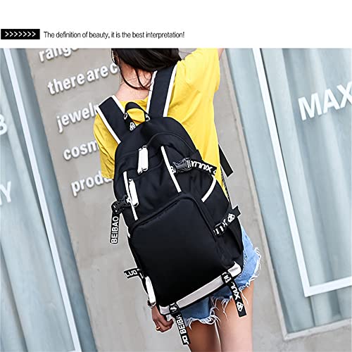 TPSTBAY Anime Travel Backpack Unisex Travel Bagpack Oxford Bookbag Cartoon Laptop Backpack with USB Port (5)