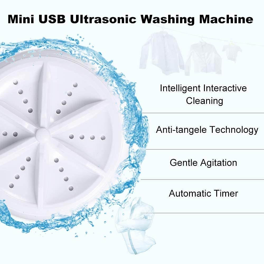 Pathak Mini Washing Machine Portable Ultrasonic Turbine Washer,Portable Washing Machine with USB and Speed Control for Travel Business Trip or College Rooms (New Model)