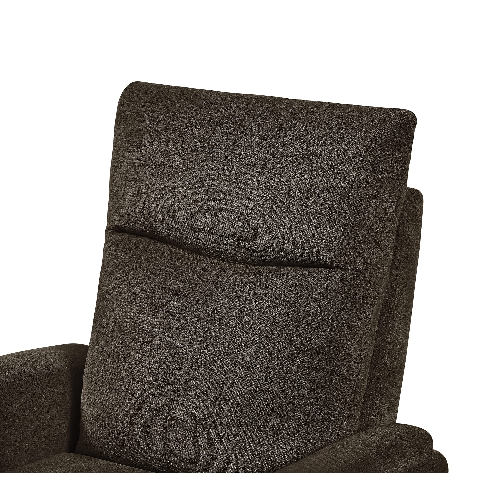 FIQHOME Electric Power, Fabric Single Sofa Recliner Function,Ergonomic Lounge Chair, Home Theater Seating with USB Charge Port for Small Room,Dark Brown