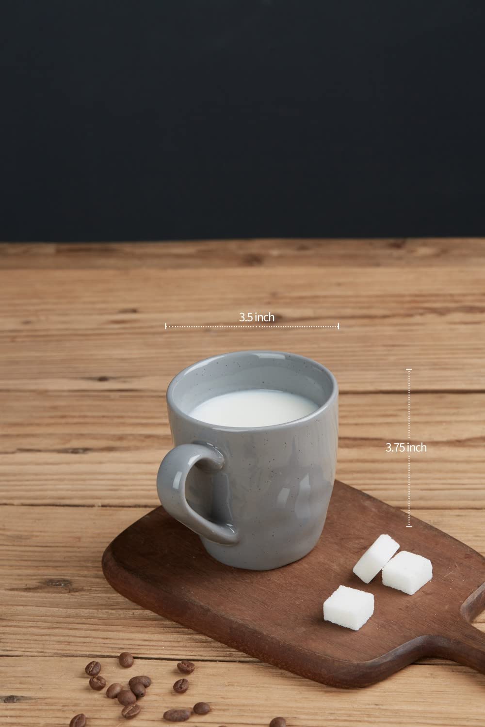 Famiware Mars 6 Pieces Coffee Mug, 12 oz Tea Mug, Catering Mugs with Handle for Coffee, Tea, Cocoa, Milk, White