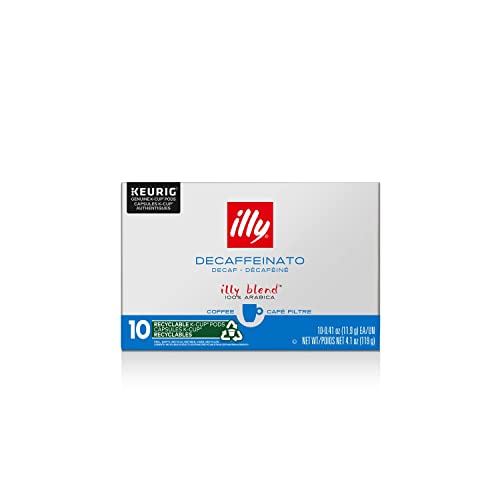 Illy Coffee K Cups - Coffee Pods For Keurig Coffee Maker β Classico Decaf Roast β Notes of Caramel - Mild, Flavorful & Balanced Flavor Pods of Coffee - No Preservatives β 10 Count