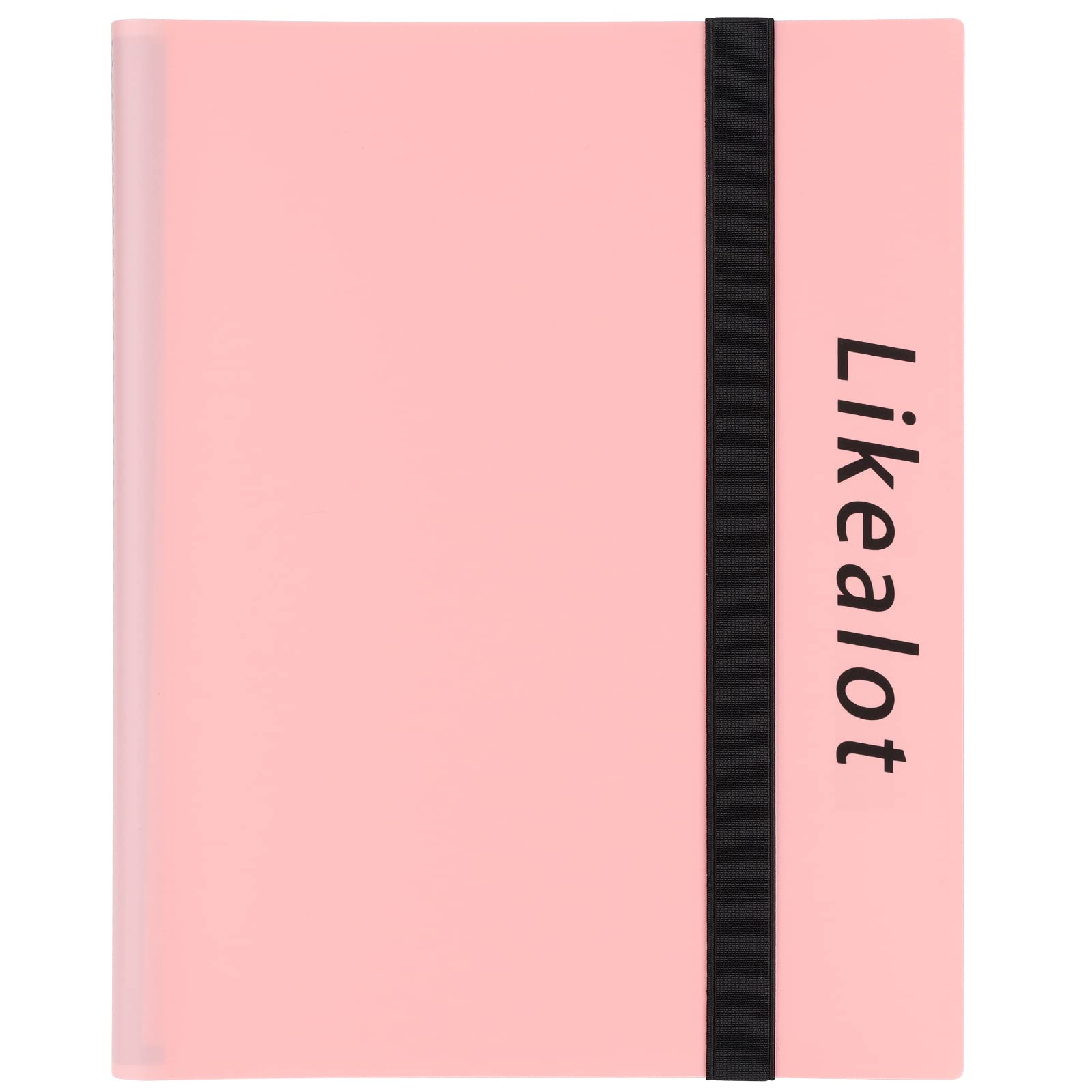 Likealot Trading Card Binder, 9 Pocket Trading Card Album Folder, 360 Side Loading Pocket Card Collection Binder for TGC, MTG, Yugioh (Pink)