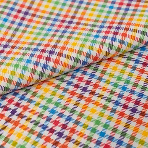 Singer, 100% Cotton, Rainbow Gingham Check