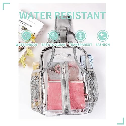 SPODEARS Clear Crossbody Sling Backpack Sling Bag for Women Men Chest Shoulder Bag Daypack for Travel Hiking