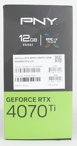 PNY GeForce RTX 4070 Ti 12GB XLR8 Gaming Verto Epic-X RGB Triple Fan Graphics Card DLSS 3