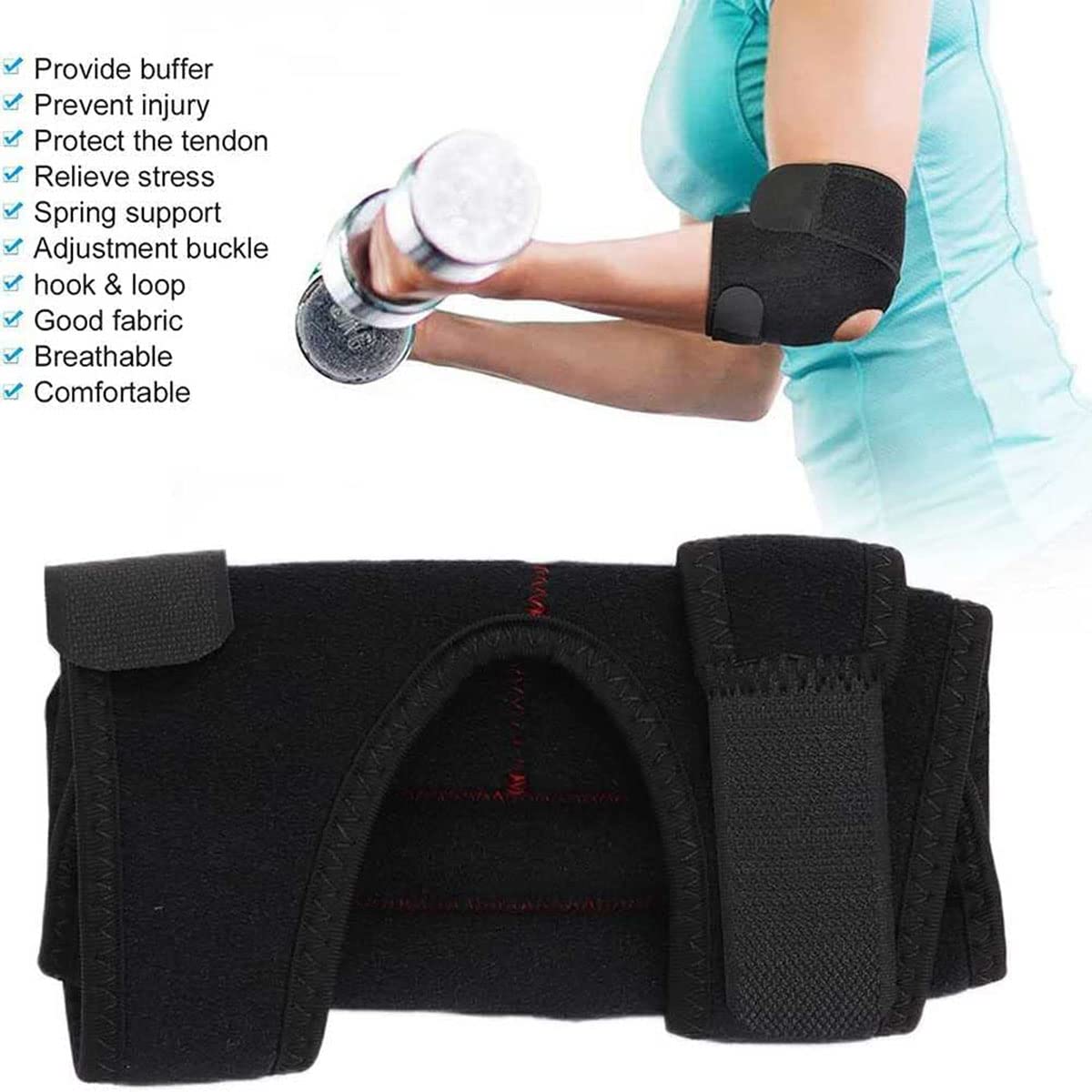 JINPENGRAN Elbow Support,Reversible Neoprene Support Brace for Joint, Arthritis Pain Relief, Tendonitis, Sports Injury Recovery