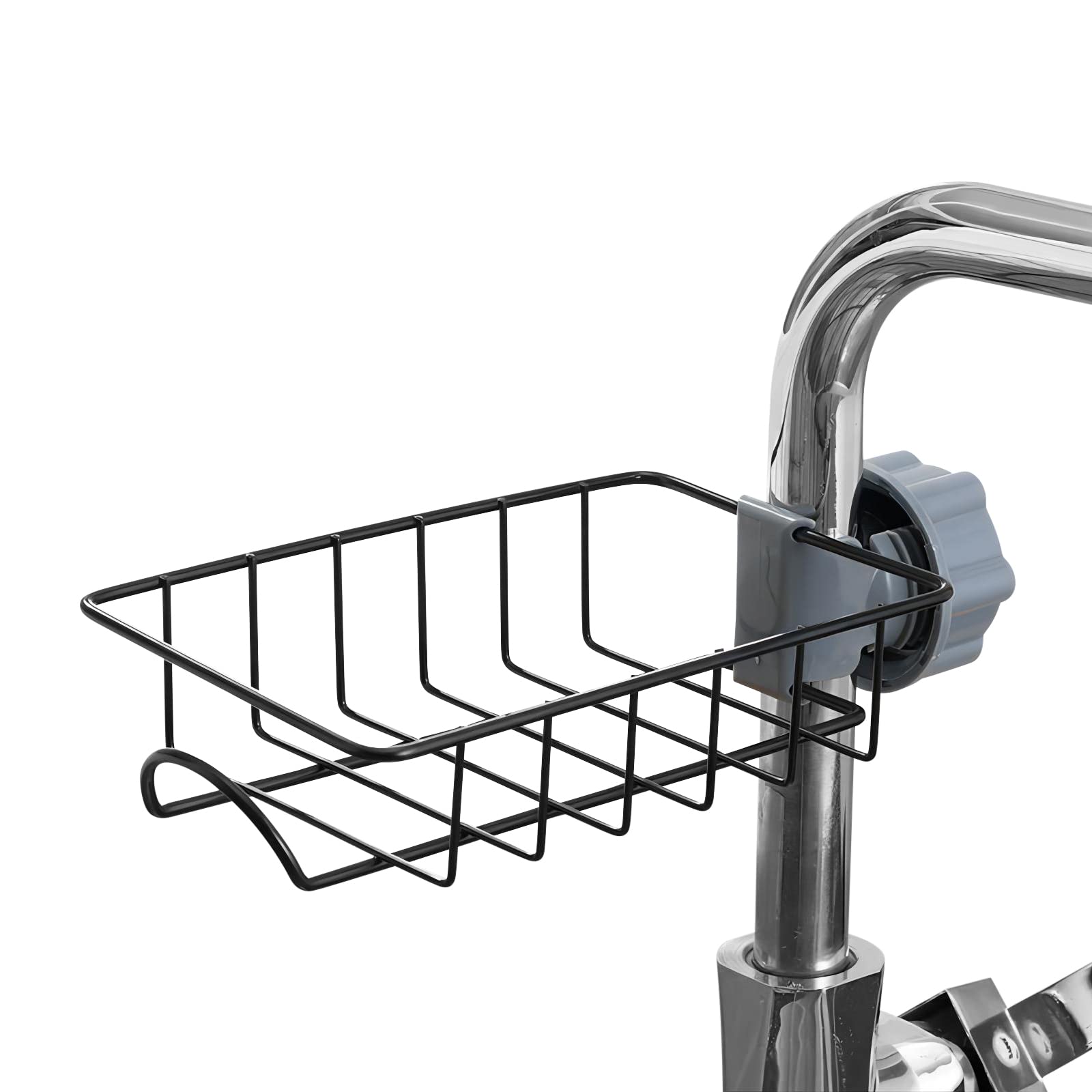 Fourmor Kitchen Faucet Sponge Holder Sink Caddy Organizer Over Faucet Hanging -Dishwashing, Brush Drying Rustproof Durable Brush Sink