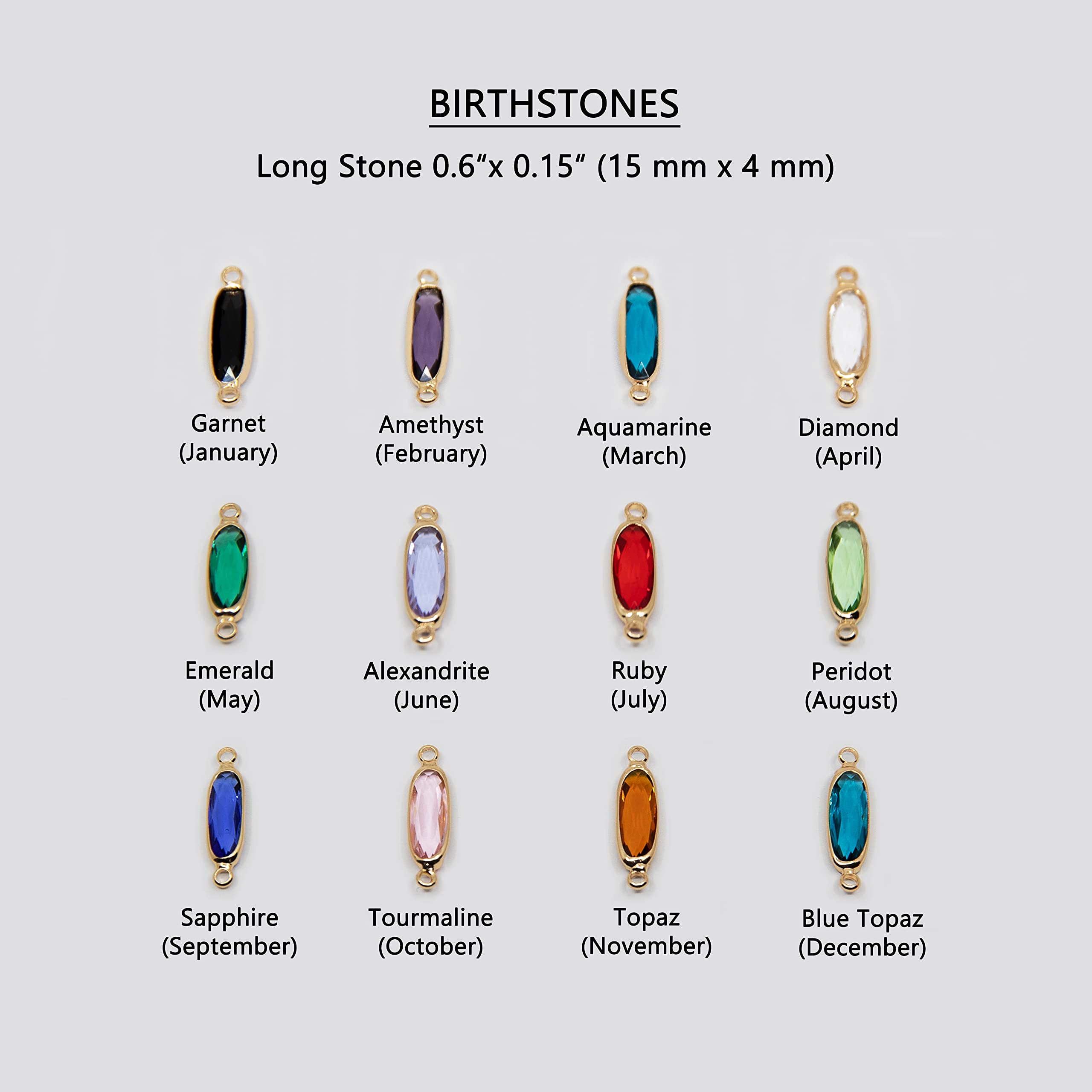 MignonandMignon Personalized Initial Birthstone Bracelet Friendship Birthday Gift For Her Gold Jewelry - 2HCBR-LBS