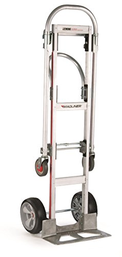 Magliner GMK81UAE Convertible Hand Truck, Interlocked Microcellular Wheels, 500 lb Load Capacity, 55-3/4" Length x 21" Width x 61" Height