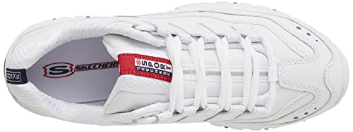 Skechers womens Energy fashion sneakers, White Mesh/Leather, 7.5 US