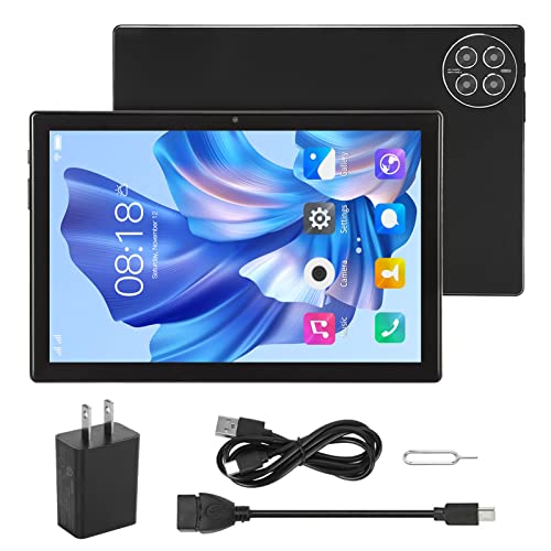 HEEPDD 10 Inch Smart Tablet, Portable 12GB RAM 256GB ROM Smart Tablet 10000mAh Dual Speaker Octa Core CPU 5.0 (Black)