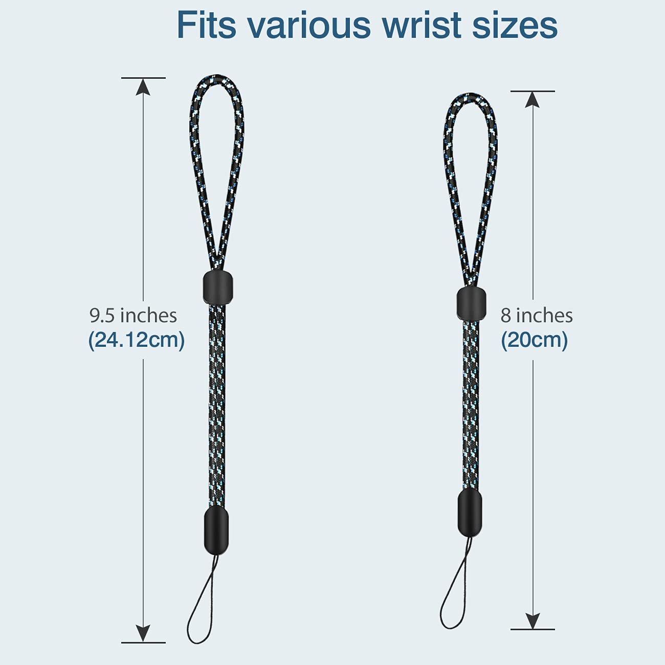 Hand Wrist Strap Lanyard, 6 Pack 8inch Adjustable Nylon Wristlet Straps Keychain String for Cell Phone Case Holder, AirPods Pro 2 2022, Camera, Key, GoPro, USB Drive, Ski Glove (Multi-Color)