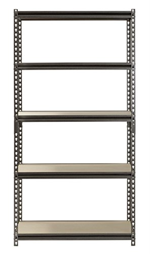 Muscle Rack UR361872PB5PAZ-SV Silver Vein Steel Storage Rack, 5 Adjustable Shelves, 4000 lb. Capacity, 72" Height x 36" Width x 18" Depth
