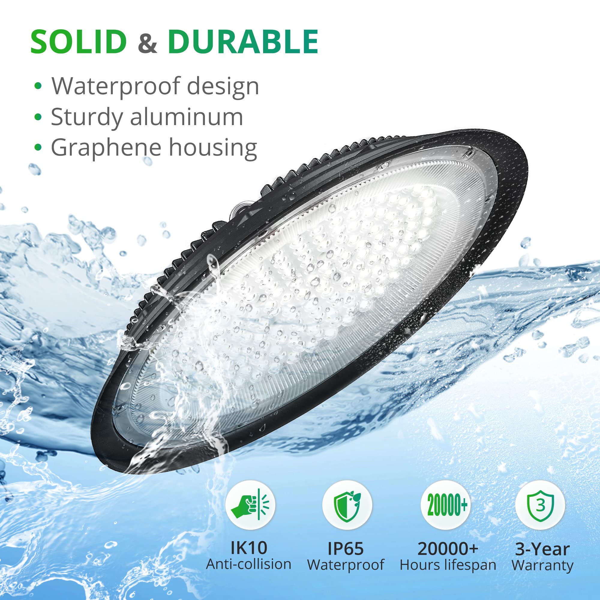 LEDIARY LED High Bay Light HS-150W 5000K DOB UFO 4PACK