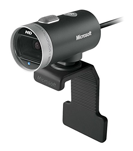 Microsoft LifeCam Cinema Webcam for Business - Black with built-in noise cancelling Microphone, Light Correction, USB Connectivity, for video calling on Microsoft Teams/Zoom, Windows 8/10/11