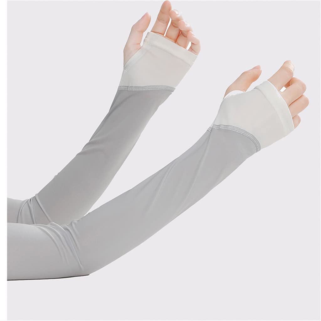 Ice Sleeve Women's Summer Ice Silk Sleeve Thin Section Driving Riding Breathable Sleeve Arm Guard (Color : B, Size : 55 * 11.5 * 8.5cm)