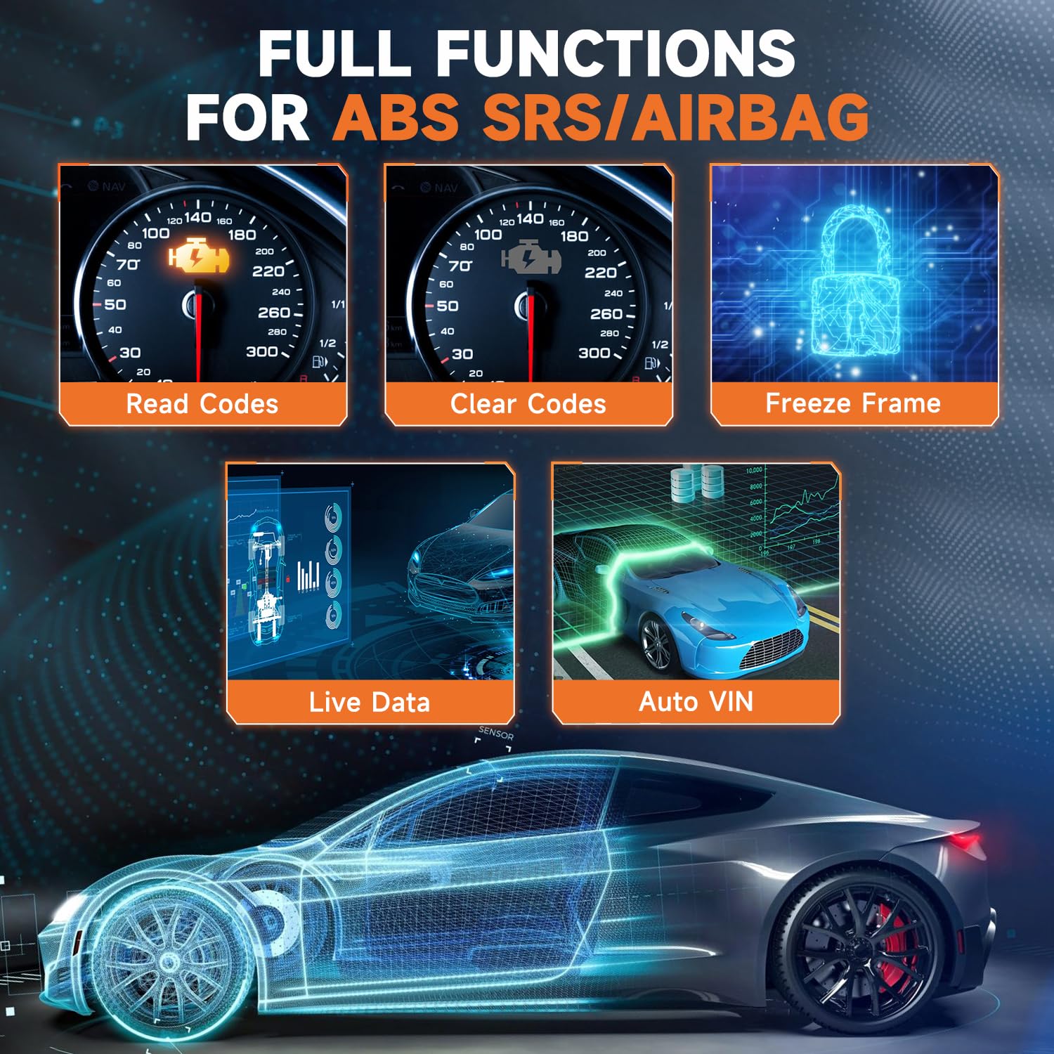 FOXWELL NT630 Plus OBD2 Scanner with ABS Auto Bleed ABS SRS/Airbag OBD2 Car Diagnostic Tool Full ABS/SRS Function, ABS Code Reader with SAS/Oil/EPB/Airbag Light Reset Bidirectional Scan Tool
