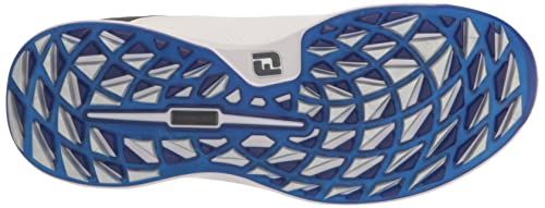 FootJoy Men's Stratos Golf Shoe, White/Charcoal, 13