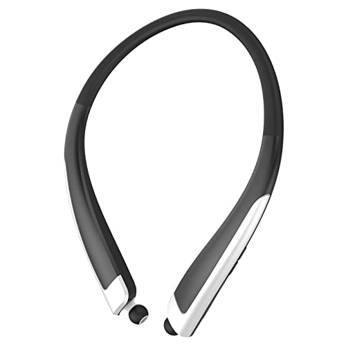 Wireless Earbud Clear Calls Handsfree Wireless Sports Neckband Earbud for Fitness Black