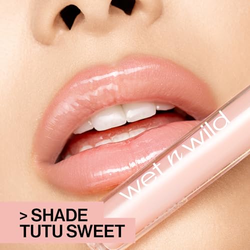 wet n wild MegaSlicks Lip Gloss, Ultra-Glossy, Vitamin-E Enriched, Ultra-Gloss High Shine Moisturizing, Cruelty-Free & Vegan - Snuggle Sesh