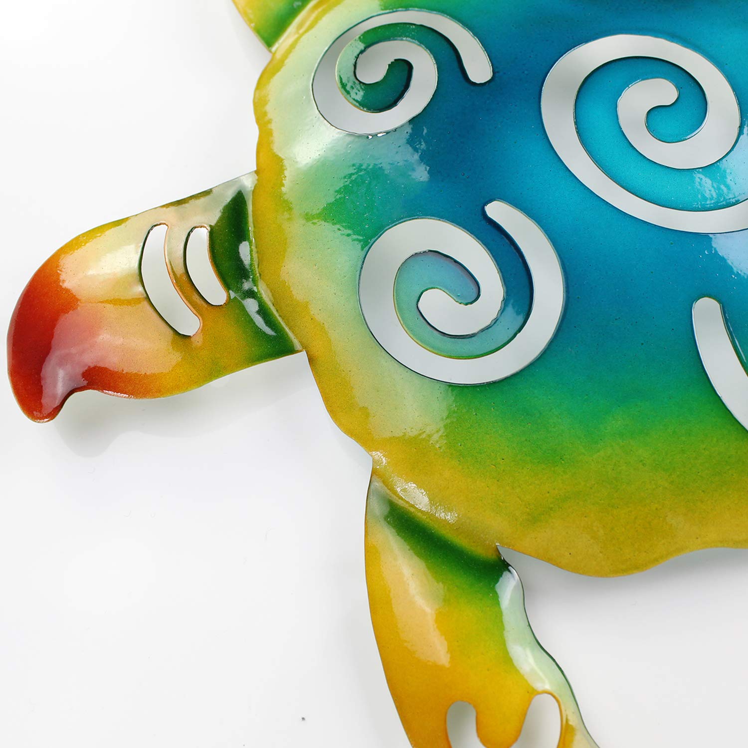 FANWNKI Metal Sea Turtles Set of 3 Wall Decor Art Beach Sculptures Hanging for Home Garden