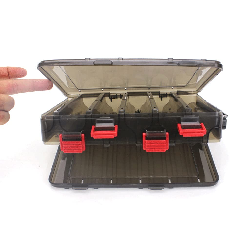 LMMDDP Double-sided Plastic Bait Box Bait Box Fishing Tackle Storage Box Fishing Tackle Tool Box