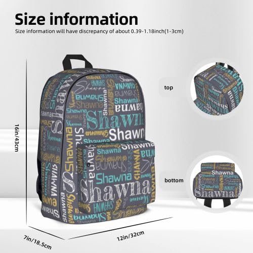 Vyacrtax Personalized Backpack for Boys Girls Kids, Custom School Bookbag, Customized Backpack with Name, Personalized Casual Bookbag for Camping School Travel Picnic