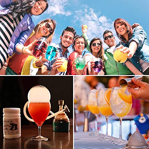 narratorbook Cocktail Smoker Kit Portable Smoking Gun Food Smoker Smoke Infuser for Drinks Molecular Bubble Water Sprayer Handheld Drink Smoker Kit for Bar Kitchen