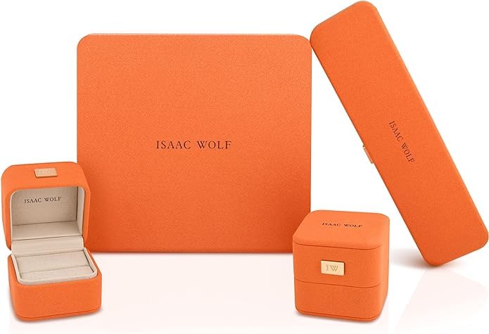 ISAAC WOLF Lab Created Halo Solid 10k Gold Radiant Cut 3.54 Carat Genuine VVS1 Moissanite Diamond in White, Yellow OR Rose GOLD (Yellow Gold, 5)