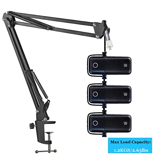 for Elgato Wave 3 Microphone Boom Arm, Adjustable Desk Stand Compatible with Elgato Mic.