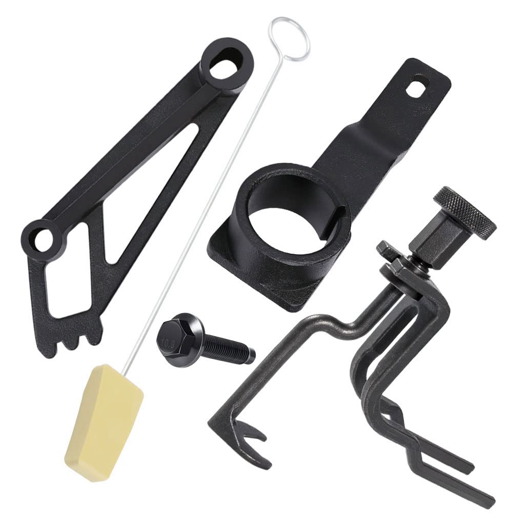 for Ford 4.6L/5.4L/6.8L 3V Engines Repair Tools Kit - Valve Spring Compressor, Crankshaft Positioning Tool, Cam Phaser Holding Tool and Timing Chain Locking Wedge Tool with Crankshaft Pulley Bolt