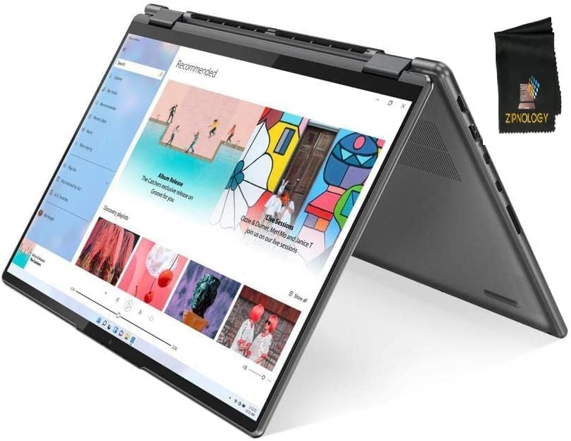 Lenovo Yoga 7i 16'' 2-in-1 Laptop 16" 2.5K IPS Touchscreen 400 nits, 12th Gen Intel 12-Core i7-1260P 16GB RAM 1TB SSD Iris Xe Graphics, Fingerprint, Thunderbolt, Windows11 Home +Zipnology Cloth -New