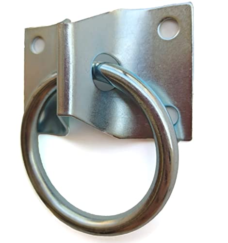 SUKEYME Cross Tie Ring for Horses, Block Tie Ring for Horse Stall/Stable, Tie Down Horse Barn Supplies (4 Pack)