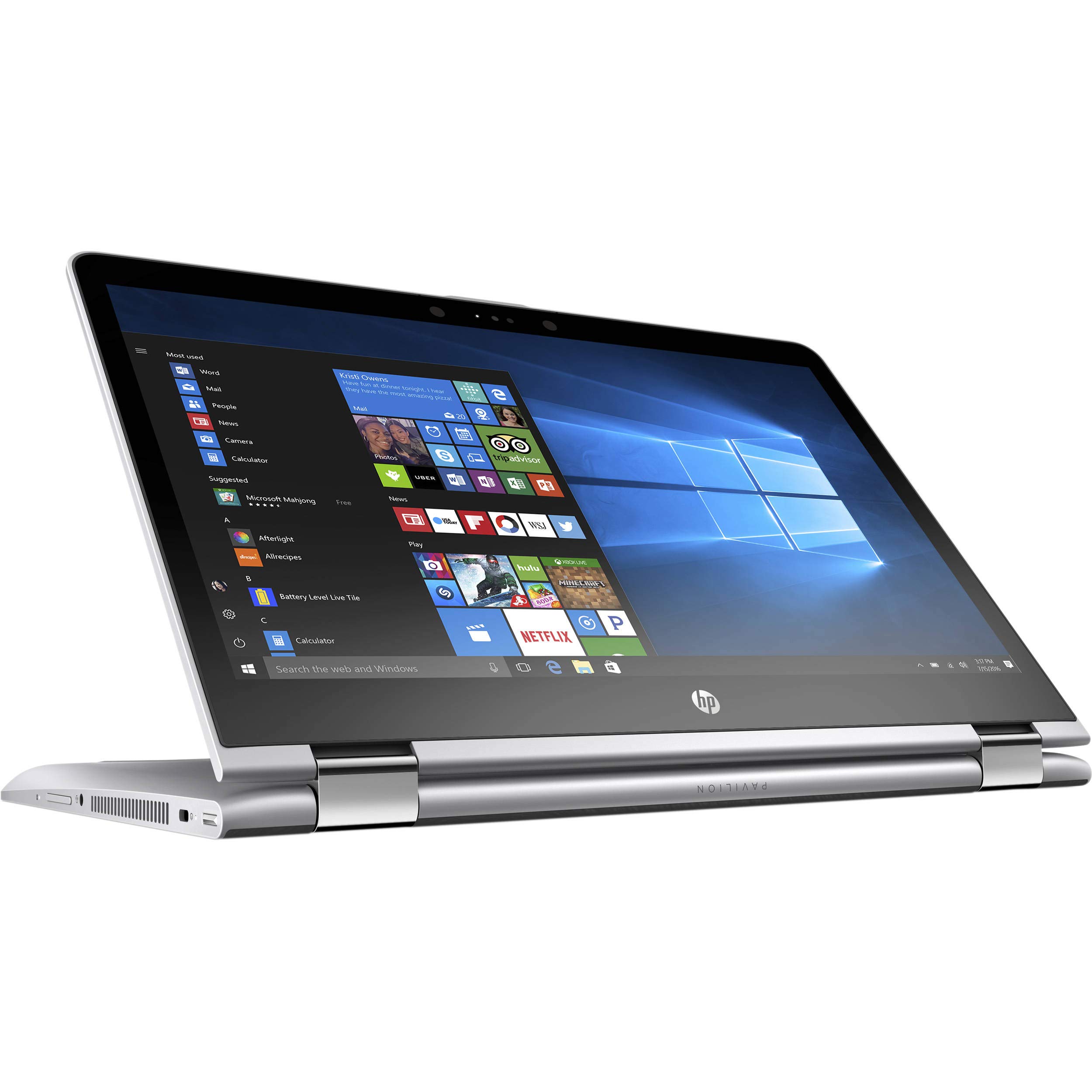 HP Pavilion x360 14-inch Convertible Laptop, Intel Core i5-8250U Processor, 8 GB RAM, 256 GB Solid-State Drive, Windows 10 Home (14-ba110nr, Silver)