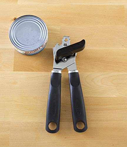 Imusa USA Easy to Use Manual Chef Can Opener, Black