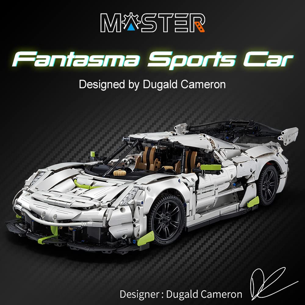 MISINI Fantasma Super Car Building Kit,4346/pcs MOC Building Blocks for Adults and Teens,1:8 Model Sports car Sets, C61048W Technology Bricks