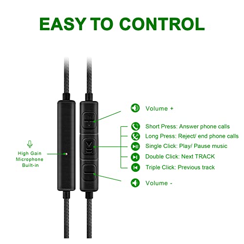 Slowbull 3 Pack wired Earbuds,In-ear headphones with microphone,Wired Earphones with sound insulation,High-definition, pure sound, suitable for smart phone, Android,iPod、iPad、 PC and other 3.5mm jacks