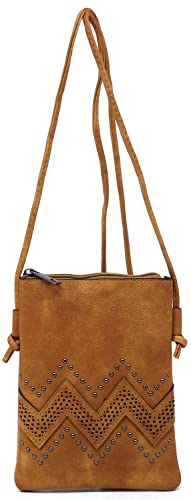 MIZUBA Women's Small Crossbody Bag Cell Phone Purse Holder Crossover Long Over the Shoulder Sling Purse (7-Mustard)