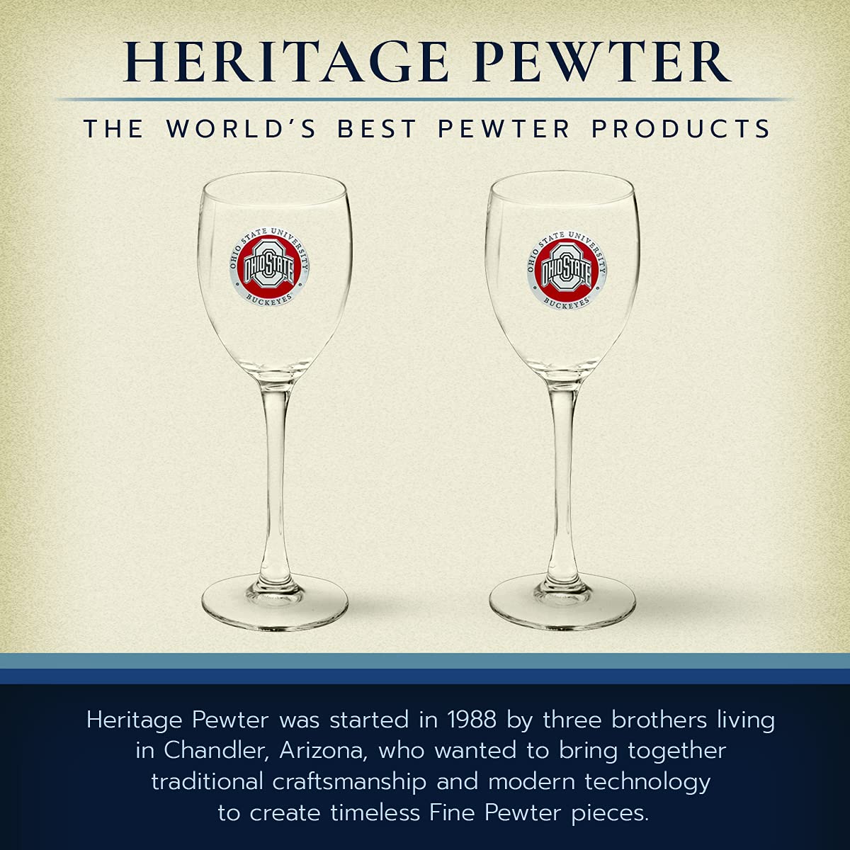 Heritage Pewter Ohio State University Goblets (Set of 2)
