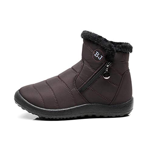 FASDNENDYS Botas Boots Ankle Shoes Warm Women's Short Winter Snow Nylon Cotton Slip in Winter Boots for Women