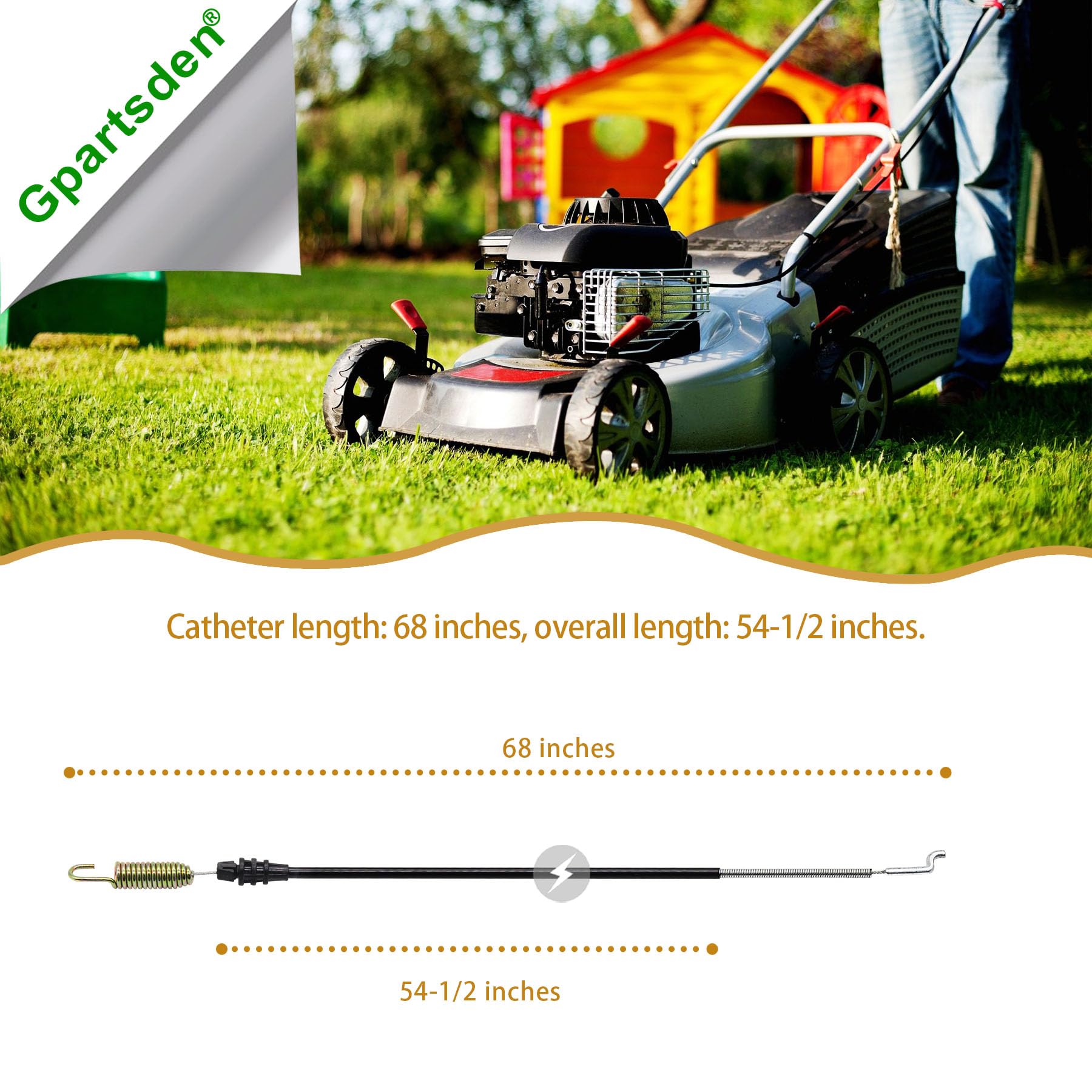Gpartsden 105-1845 Replacement Traction Cable for Toro 22" Self Propelled Front Drive Recycler Lawn Mower