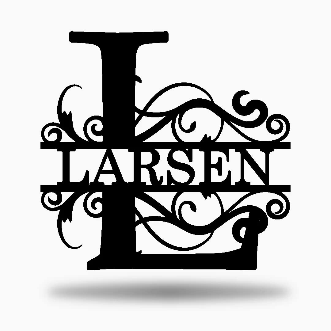 Last Name Signs for Home - Custom Family Name Sign & Personalized Metal Name Sign - Monogram Sign for Indoor or Outdoor Home & Wall Decor, Cabin, Baby Room - Housewarming & Wedding Gifts - House Decor