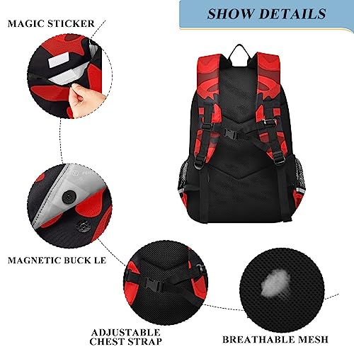 UMIRIKO Camouflage Red Kids Backpacks for Boys Girls Elementary School Bookbag 17 Inch Laptop Backpack with Chest Strap 2021518
