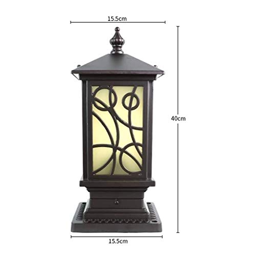 GPPZM Solar Lights, Column Headlights Outdoor Garden Lights Home Waterproof European Style