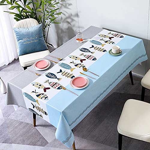 MLQL Nordic Style Printed Rectangular Tablecloth Dining Table Wedding Decoration Waterproof Dining Table Coffee Table Cover A4 140x210cm